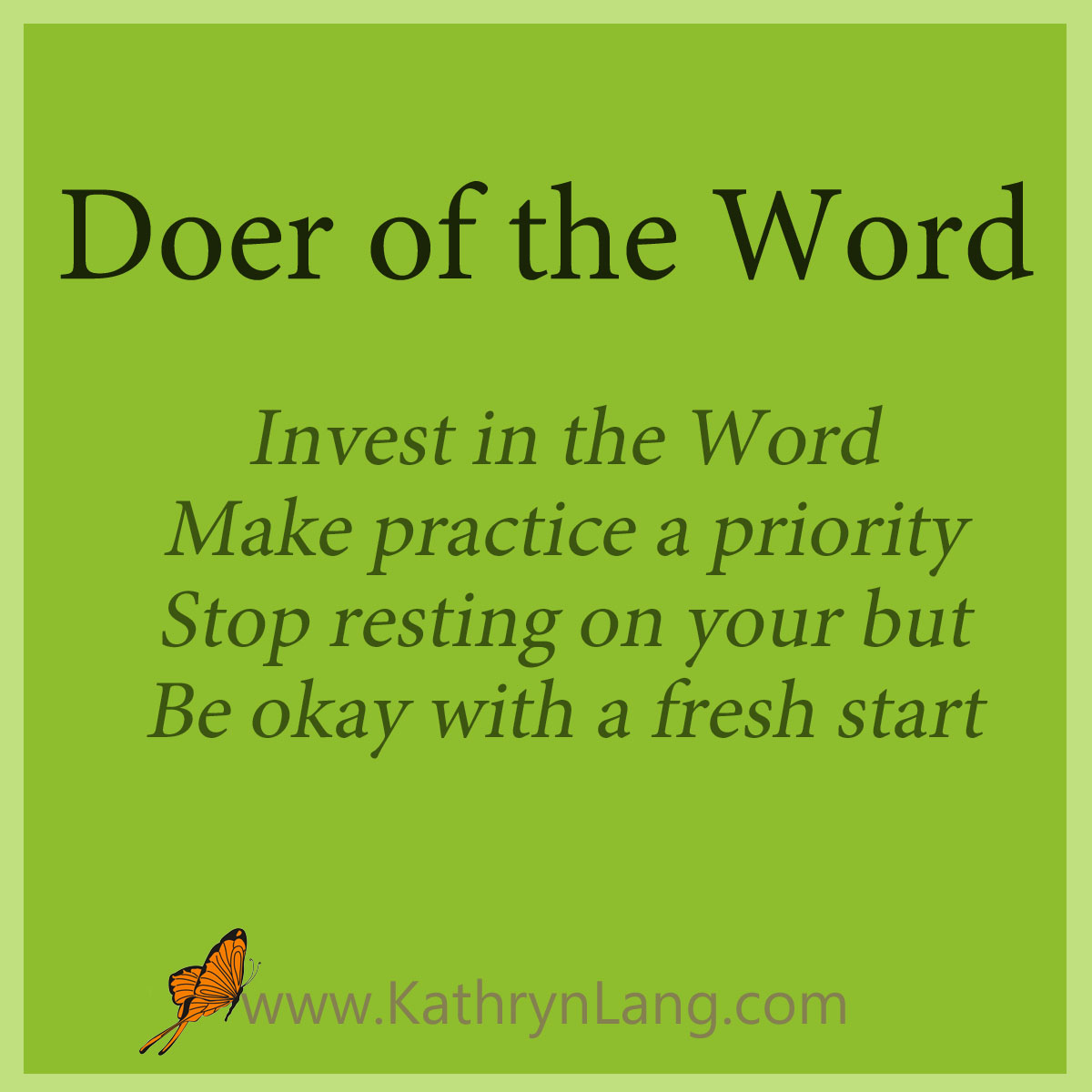 How to Be a Doer of the Word