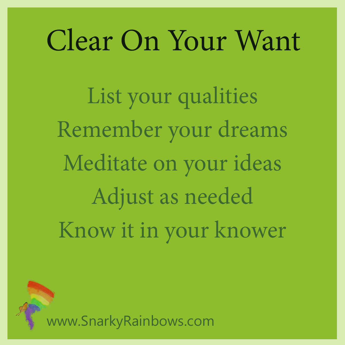 How to Become Crystal Clear on Your Want